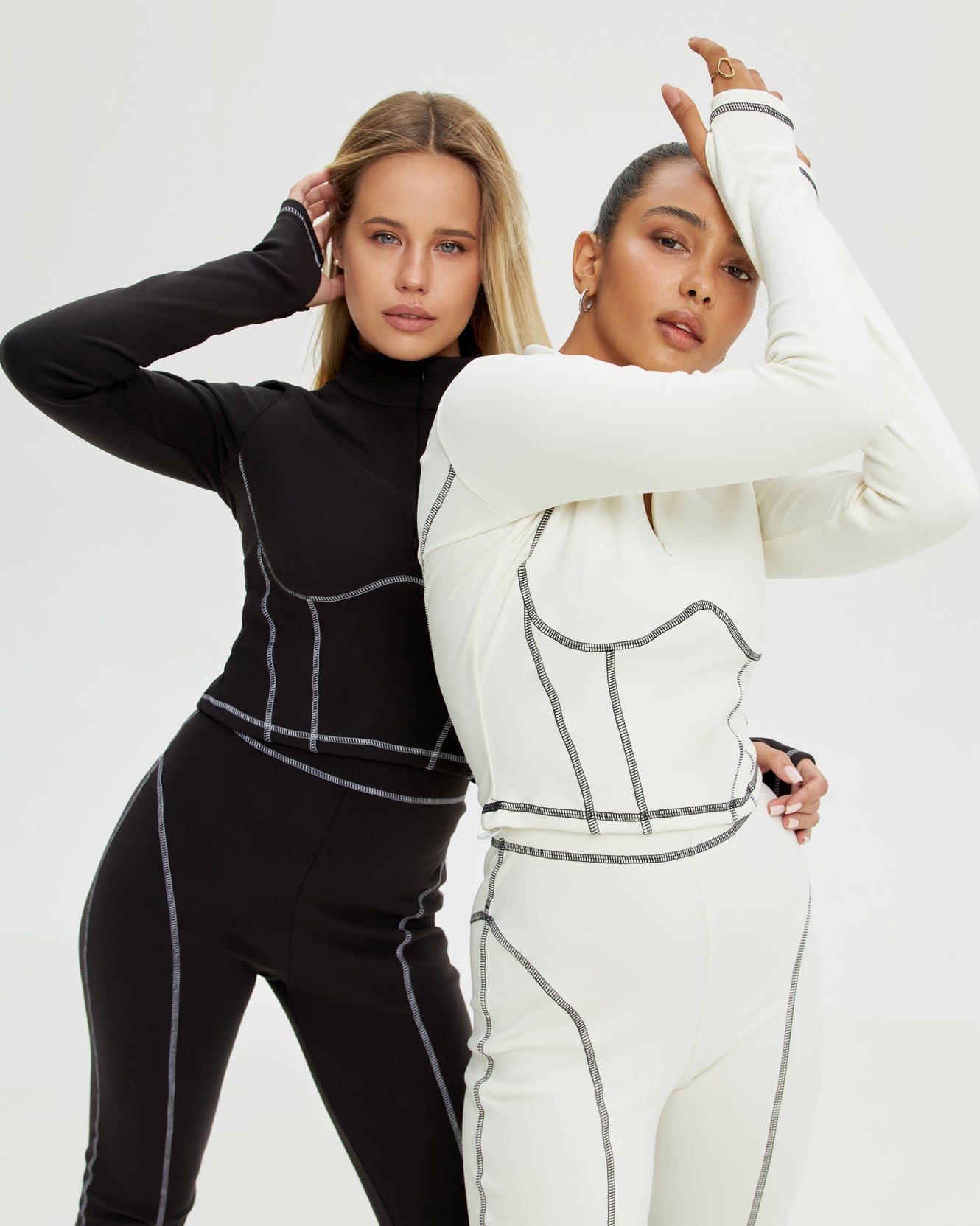 Women's Ski Suit One Piece | DENALI - WHITE - BLACK | Ski & Snowboard ...