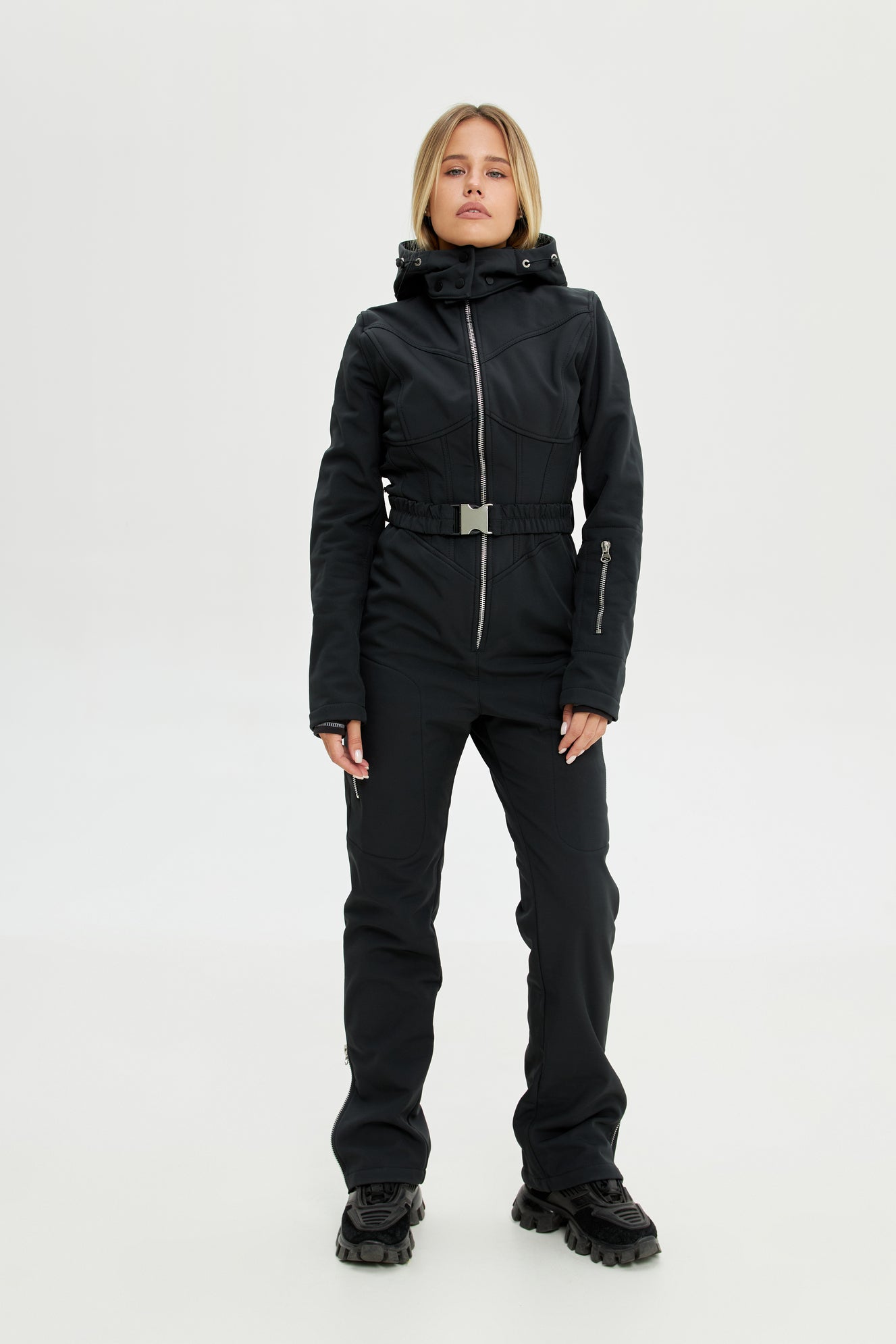 Women's Ski Suit One Piece | DENALI - WHITE - BLACK | Ski & Snowboard ...