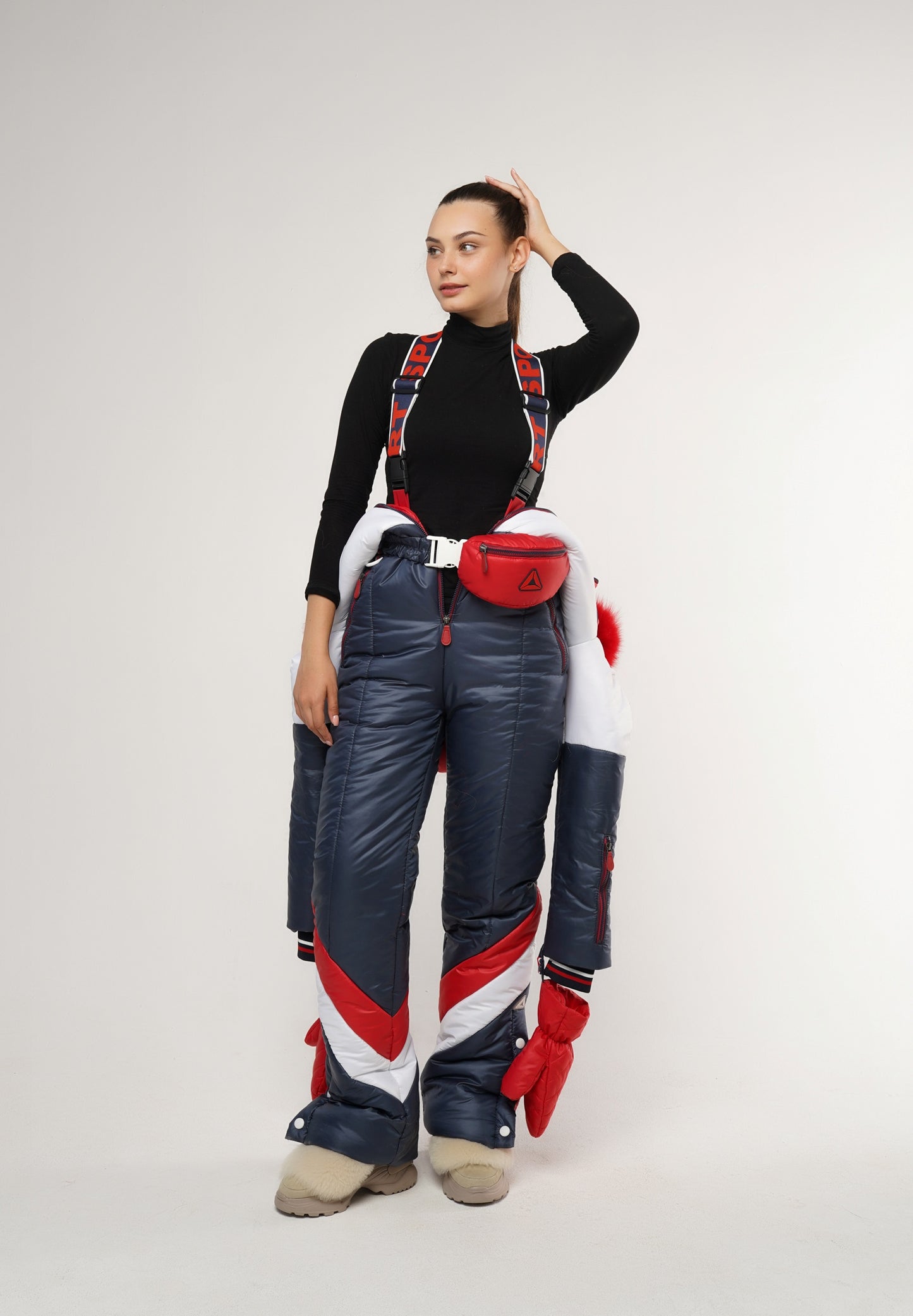 Women's Ski Suit One Piece | DENALI - PEARCH - BLACK | Ski & Snowboard ...